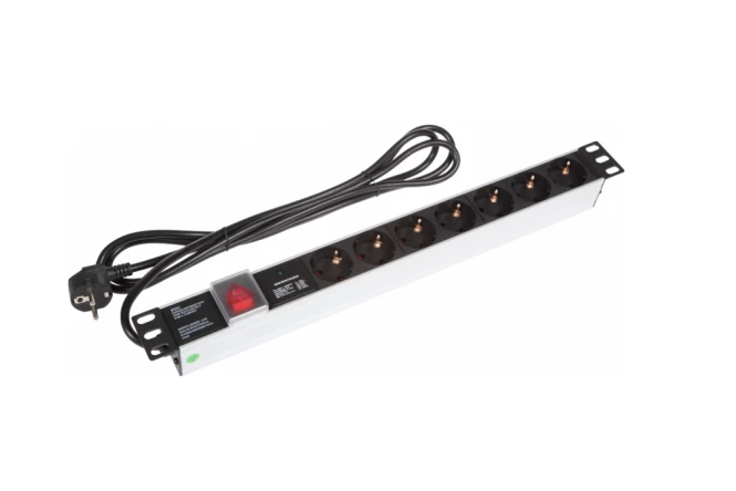 PDU 7 x CEE 7/3, Plug CEE7/7, Surge Protect – 3NET